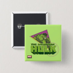 The Incredible Hulk 90's Graphic Button | Zazzle