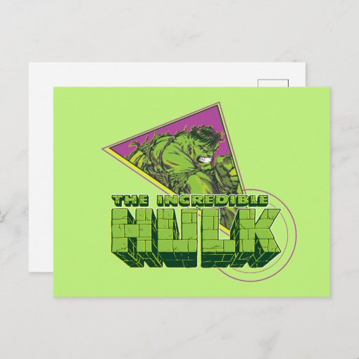 The Incredible Hulk 90's Graphic Postcard | Zazzle