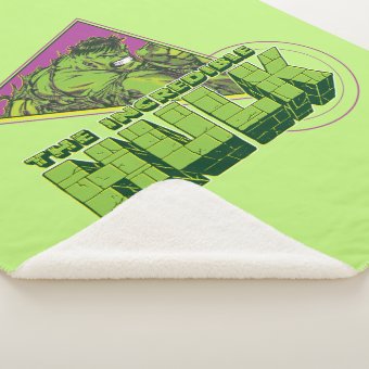 The Incredible Hulk 90's Graphic Sherpa Blanket | Zazzle