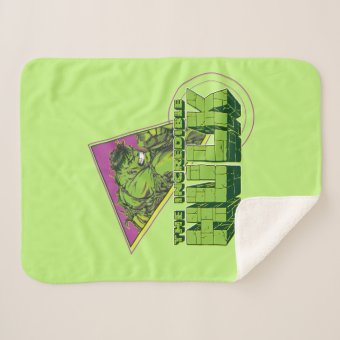 The Incredible Hulk 90's Graphic Sherpa Blanket | Zazzle