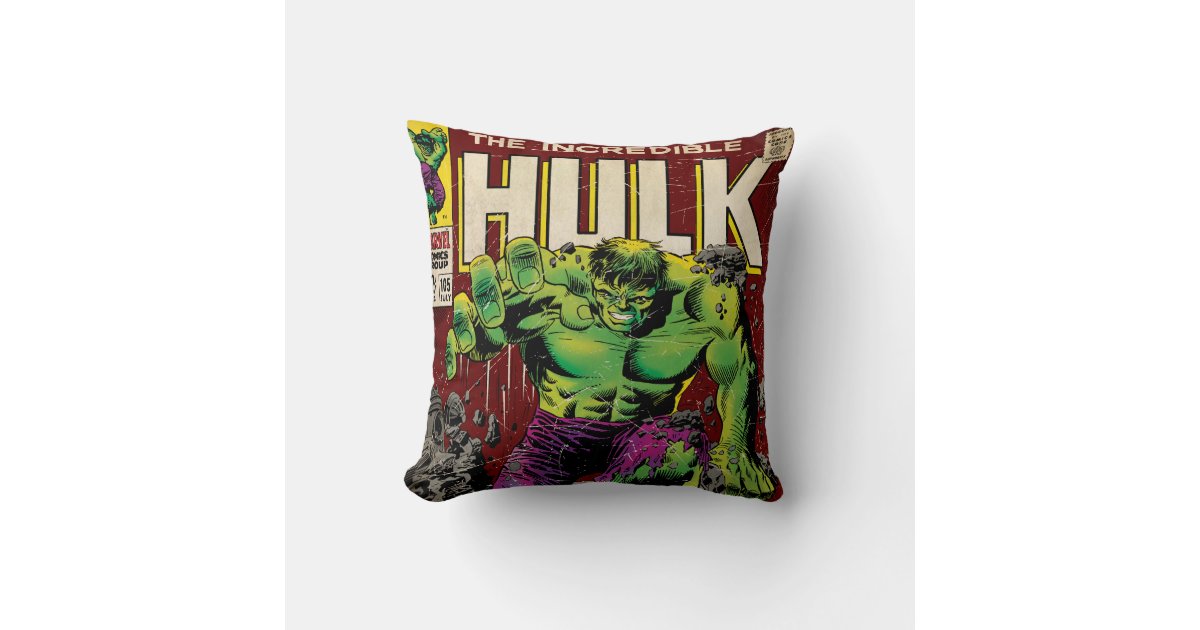 The Incredible Hulk Comic #105 Throw Pillow | Zazzle
