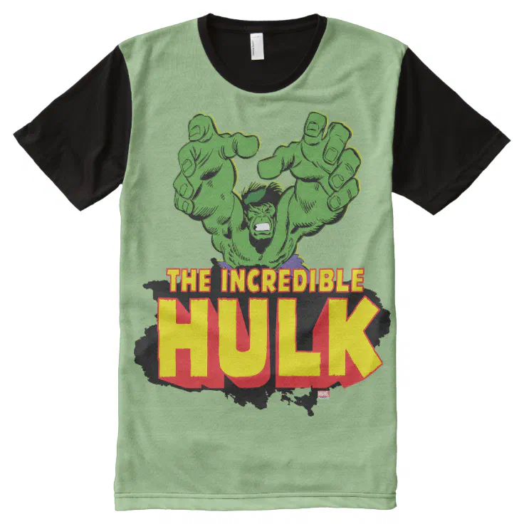 The Incredible Hulk Logo All-Over-Print T-Shirt | Zazzle