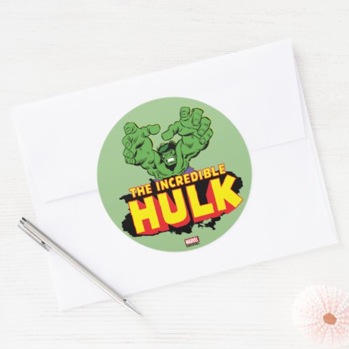 The Incredible Hulk Logo Classic Round Sticker | Zazzle