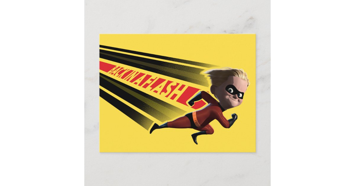 The Incredibles 2 | Dash - Back in a Flash Postcard | Zazzle