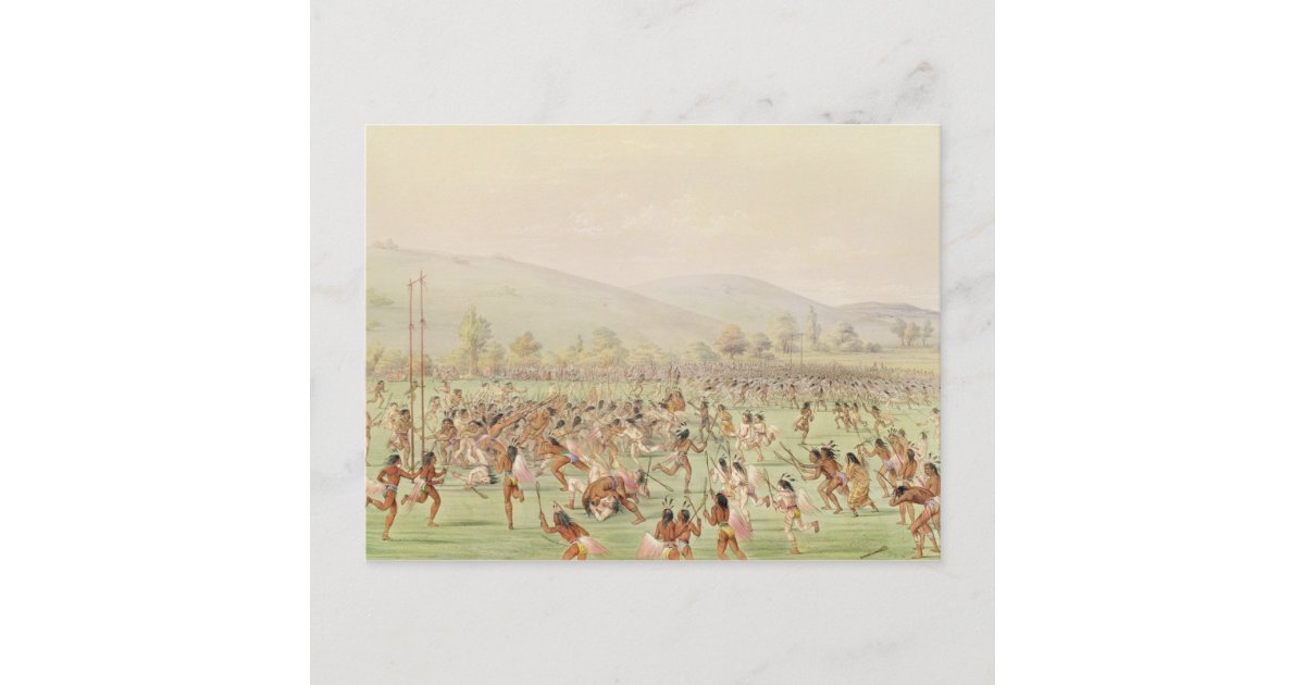 The Indian Ball Game, c.1832 Postcard | Zazzle