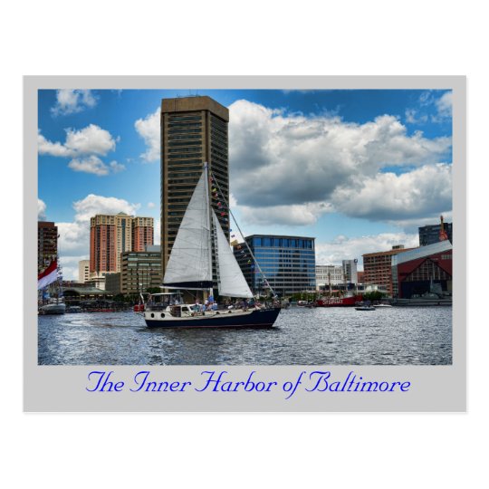 The Inner Harbor of Baltimore Postcard | Zazzle.com