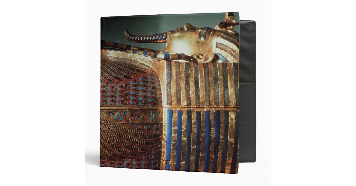 The innermost coffin of Tutankhamun 3 Ring Binder | Zazzle