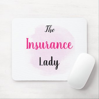 The Insurance Lady - Insurance Marketing Gift Mouse Pad | Zazzle