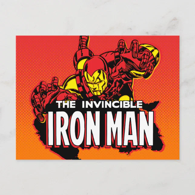 The Invincible Iron Man Graphic Postcard | Zazzle