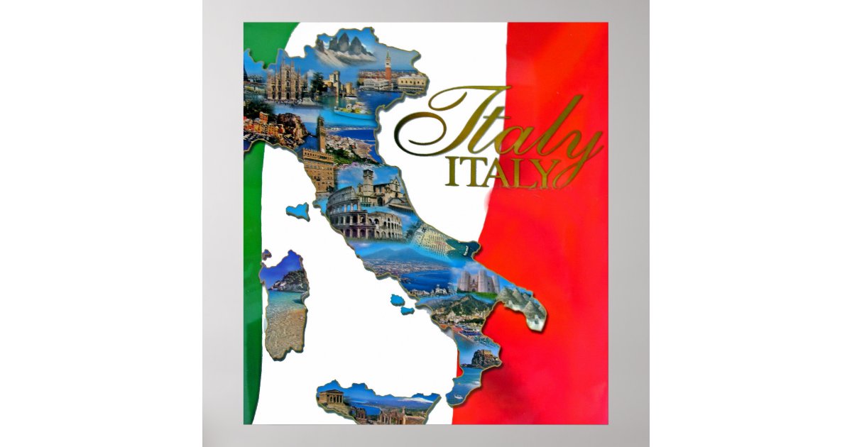 The Italian "Boot" Poster | Zazzle