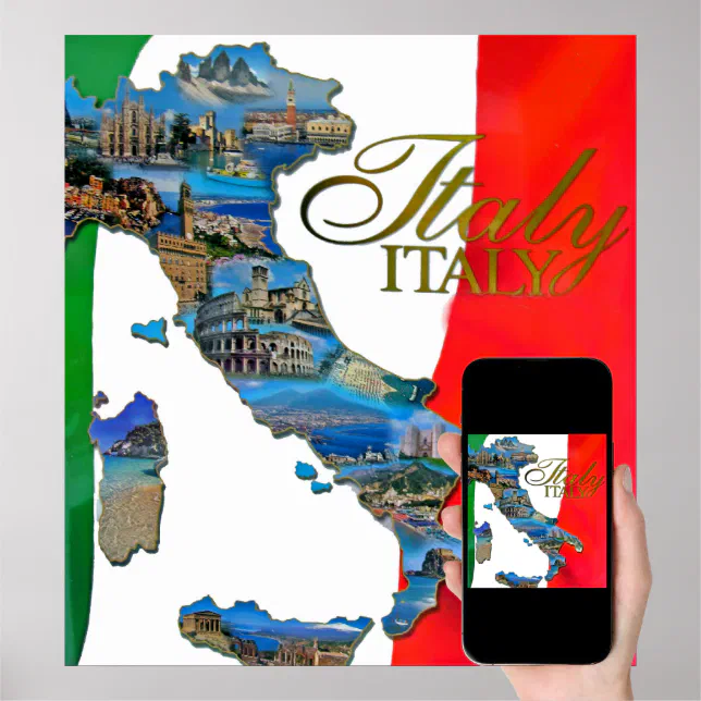 The Italian "Boot" Poster | Zazzle