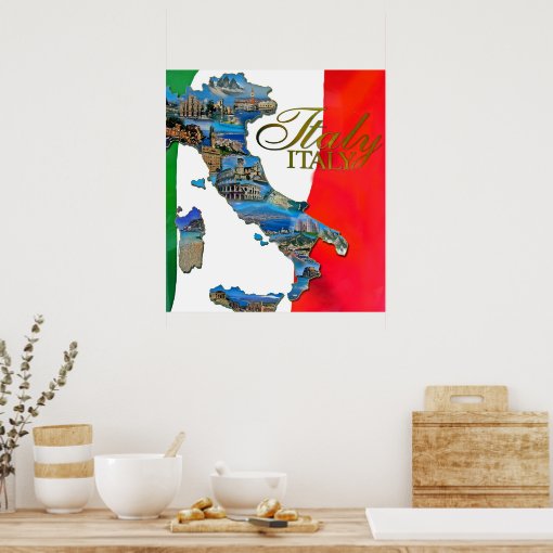 The Italian "Boot" Poster | Zazzle