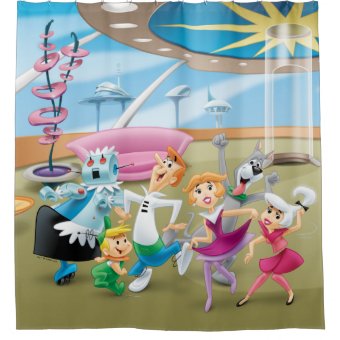 The Jetsons | Family Dance Party Shower Curtain | Zazzle
