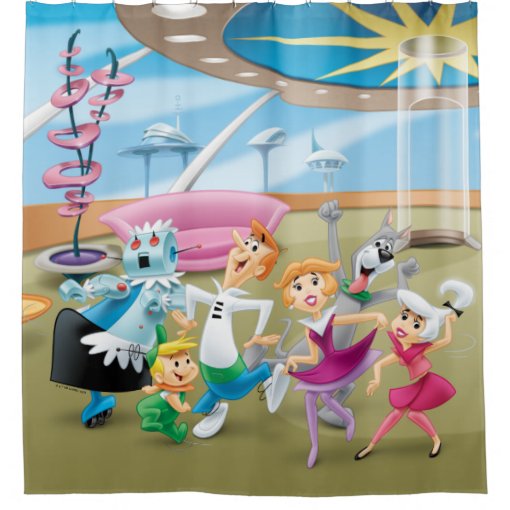 The Jetsons | Family Dance Party Shower Curtain | Zazzle