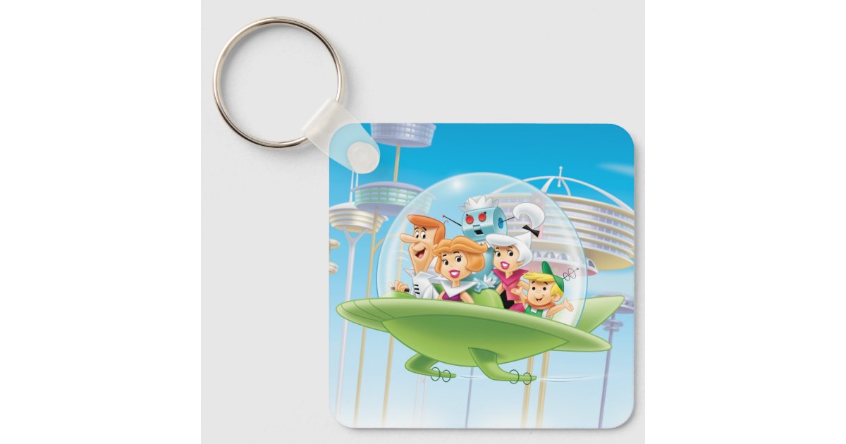 The Jetsons | The Family Flying Car Keychain | Zazzle