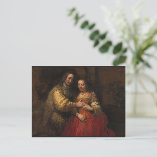 The Jewish Bride by Rembrandt van Rijn Postcard | Zazzle