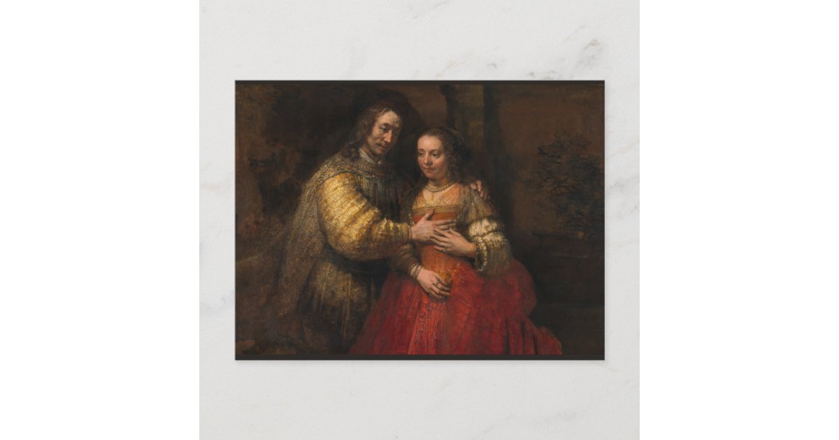 The Jewish Bride by Rembrandt van Rijn Postcard | Zazzle