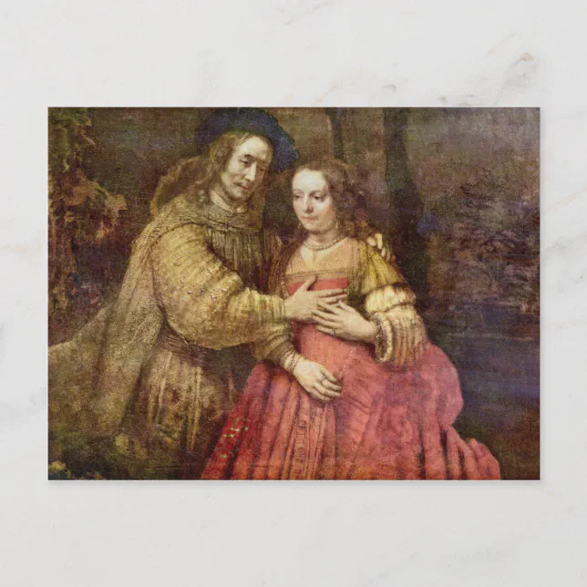The Jewish Bride (The Couple) By Rembrandt Van Rij Postcard | Zazzle