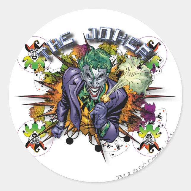 The Joker - Explosion Classic Round Sticker | Zazzle