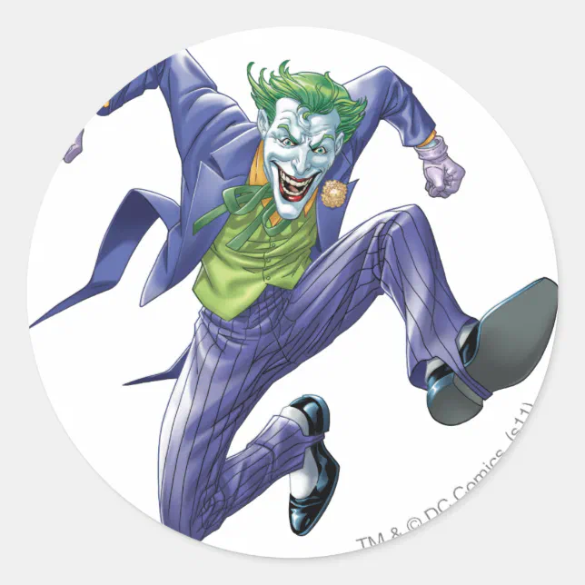 The Joker Jumps Classic Round Sticker | Zazzle