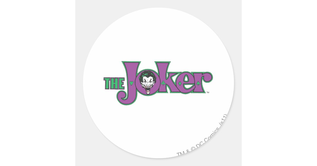 The Joker Logo Classic Round Sticker | Zazzle