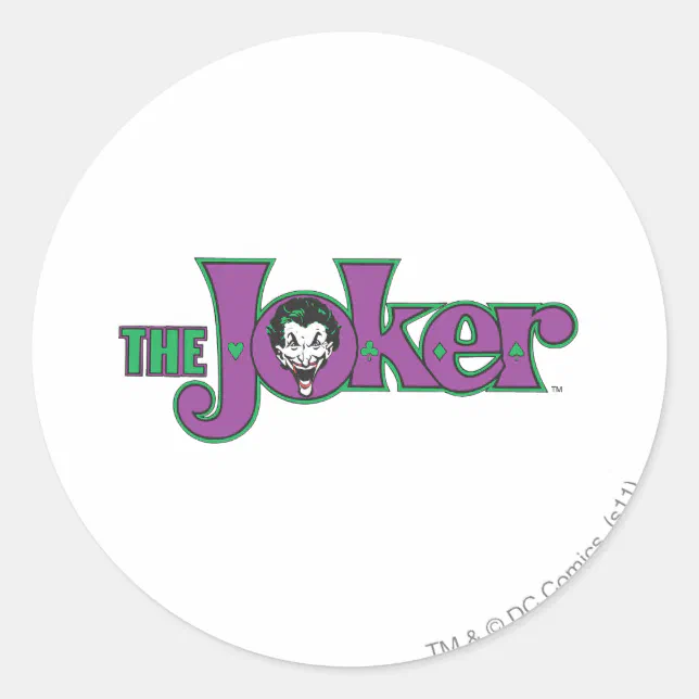 The Joker Logo Classic Round Sticker | Zazzle