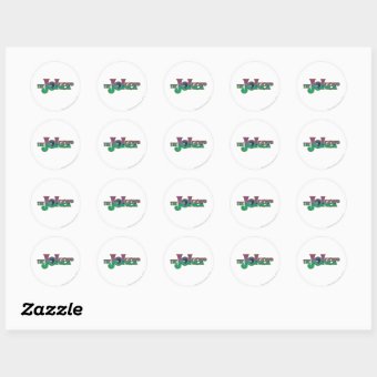 The Joker Name Logo Classic Round Sticker | Zazzle