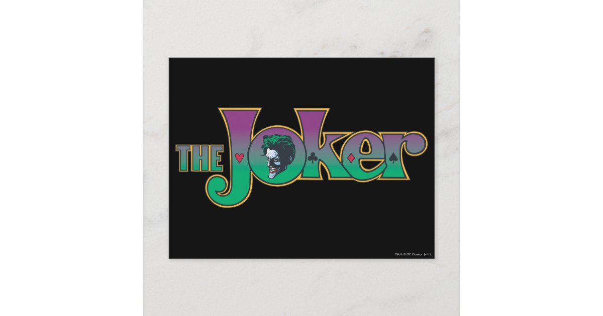 The Joker Name Logo Postcard | Zazzle