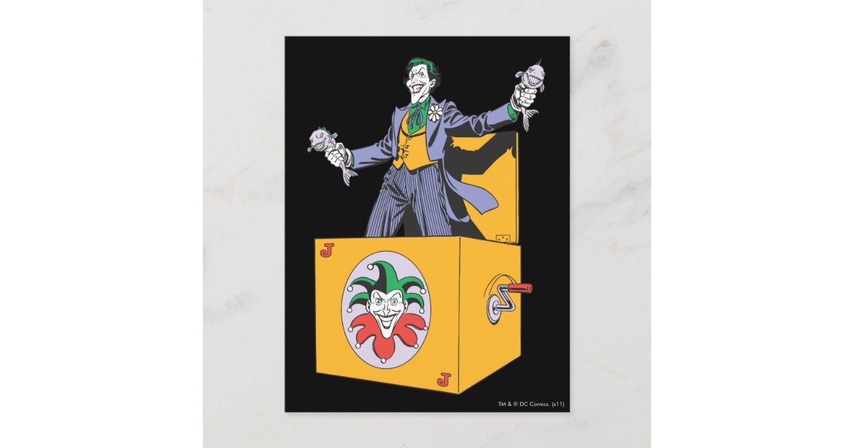 The Joker Out of the Box Postcard | Zazzle