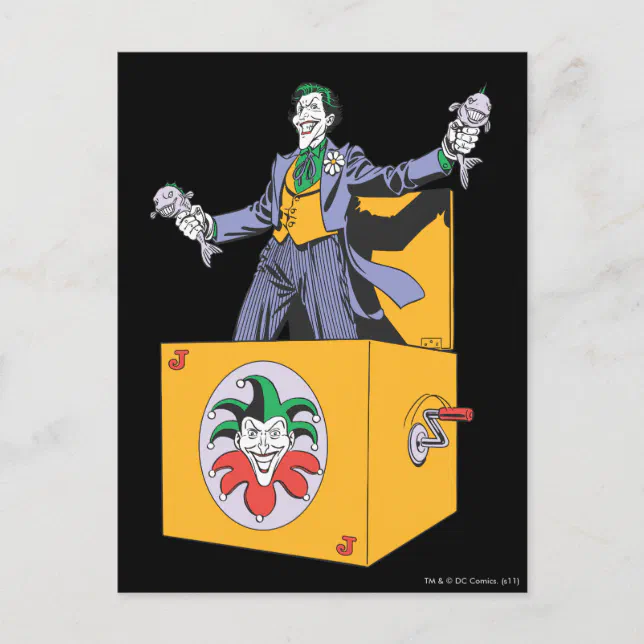 The Joker Out of the Box Postcard | Zazzle