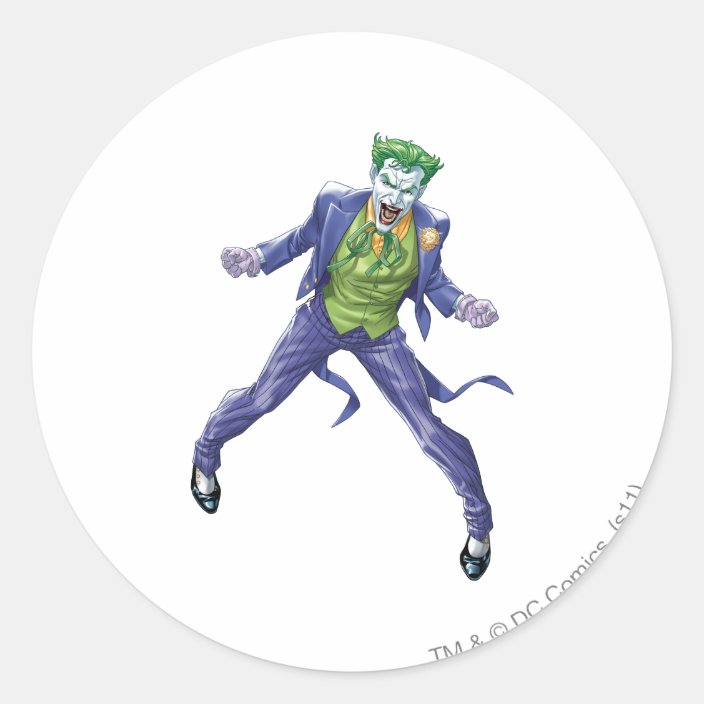 The Joker Yells Classic Round Sticker | Zazzle.com