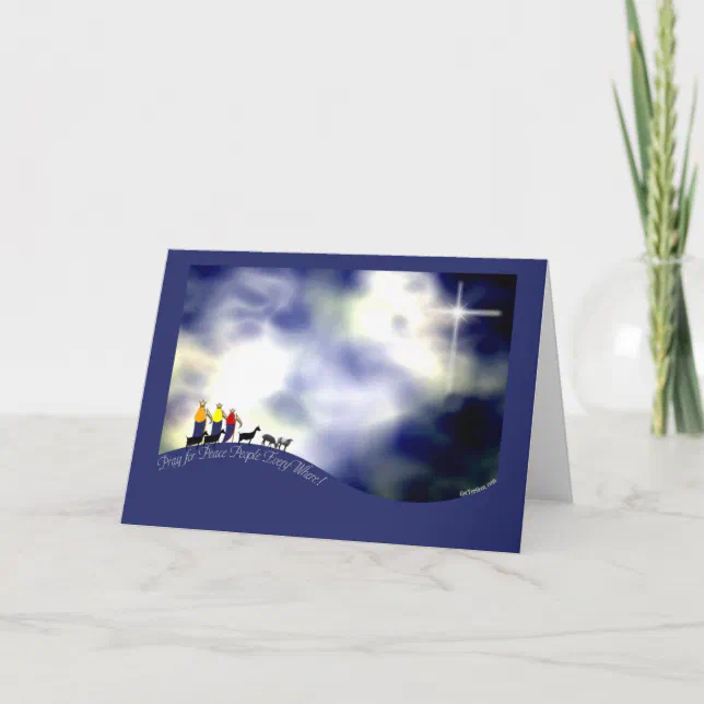 The Journey to Bethlehem Goat Christmas Holiday Card | Zazzle