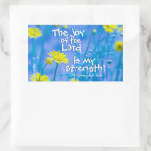The Joy of the Lord is my Strength, Nehemiah 8:10 Rectangular Sticker ...