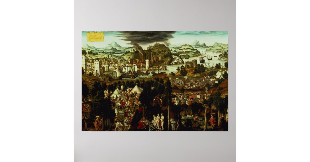 The Judgement of Paris and the Trojan War, 1540 Poster | Zazzle