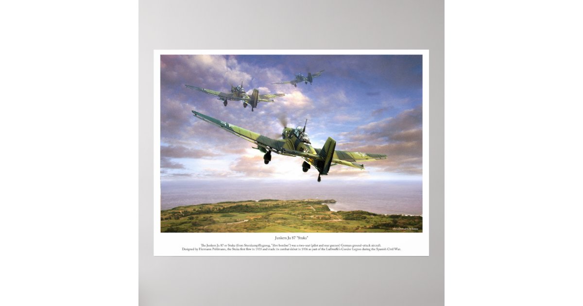 The Junkers Ju 87 " Stuka " Poster | Zazzle