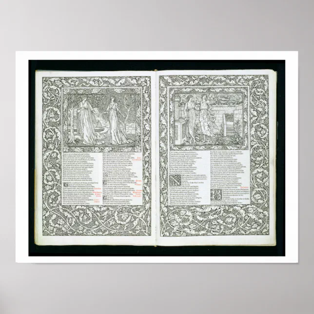 The 'Kelmscott Chaucer', published 1896 by the Kel Poster | Zazzle