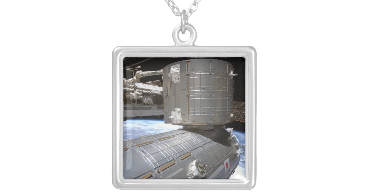 The Kibo Japanese Pressurized Module 2 Silver Plated Necklace | Zazzle