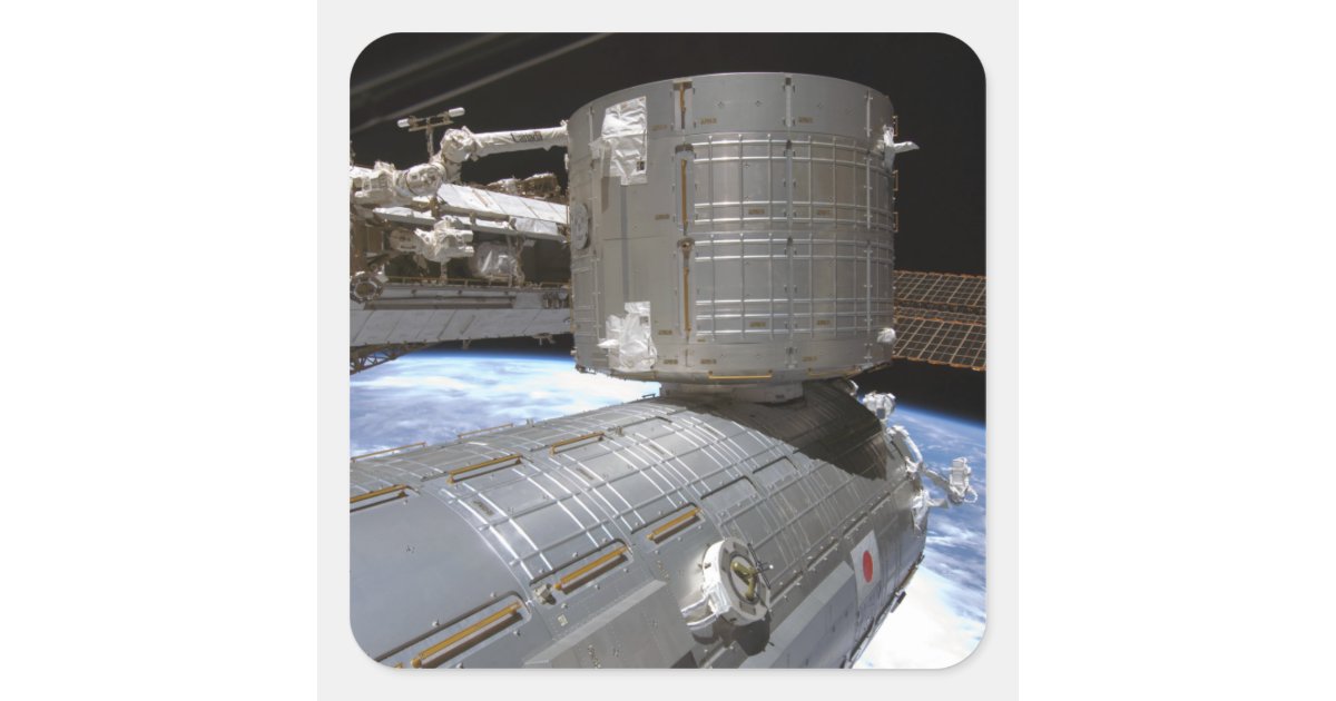 The Kibo Japanese Pressurized Module 2 Square Sticker | Zazzle