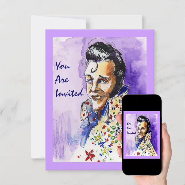 THE KING INVITES FUN KARAOKE PARTY ~ INVITATION | Zazzle