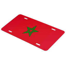 the kingdom of Morocco flag License Plate | Zazzle