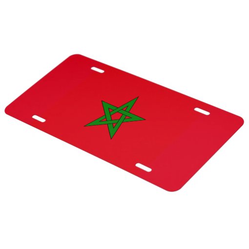 the kingdom of Morocco flag License Plate | Zazzle