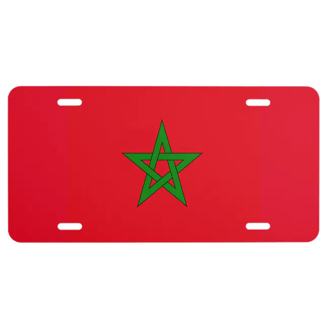 the kingdom of Morocco flag License Plate | Zazzle