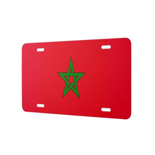 the kingdom of Morocco flag License Plate | Zazzle