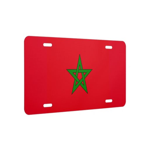 the kingdom of Morocco flag License Plate | Zazzle