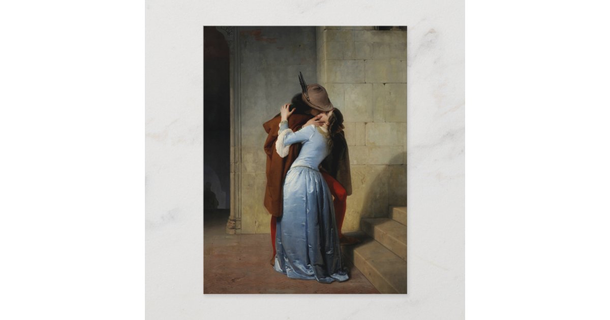 The Kiss / Il Bacio postcard | Zazzle