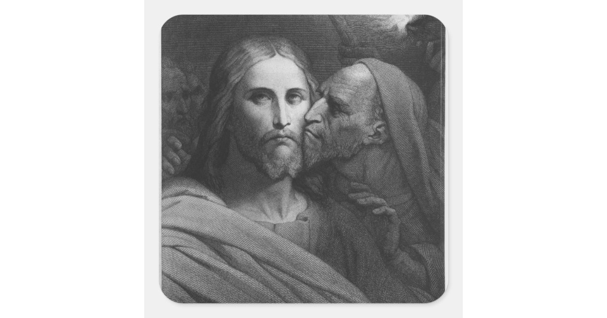 The Kiss of Judas 2 Square Sticker | Zazzle