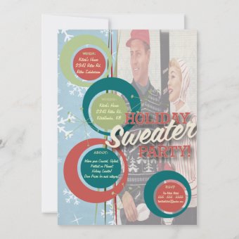 The Kitsch Bitsch : Holiday Sweater Party! Invitation | Zazzle