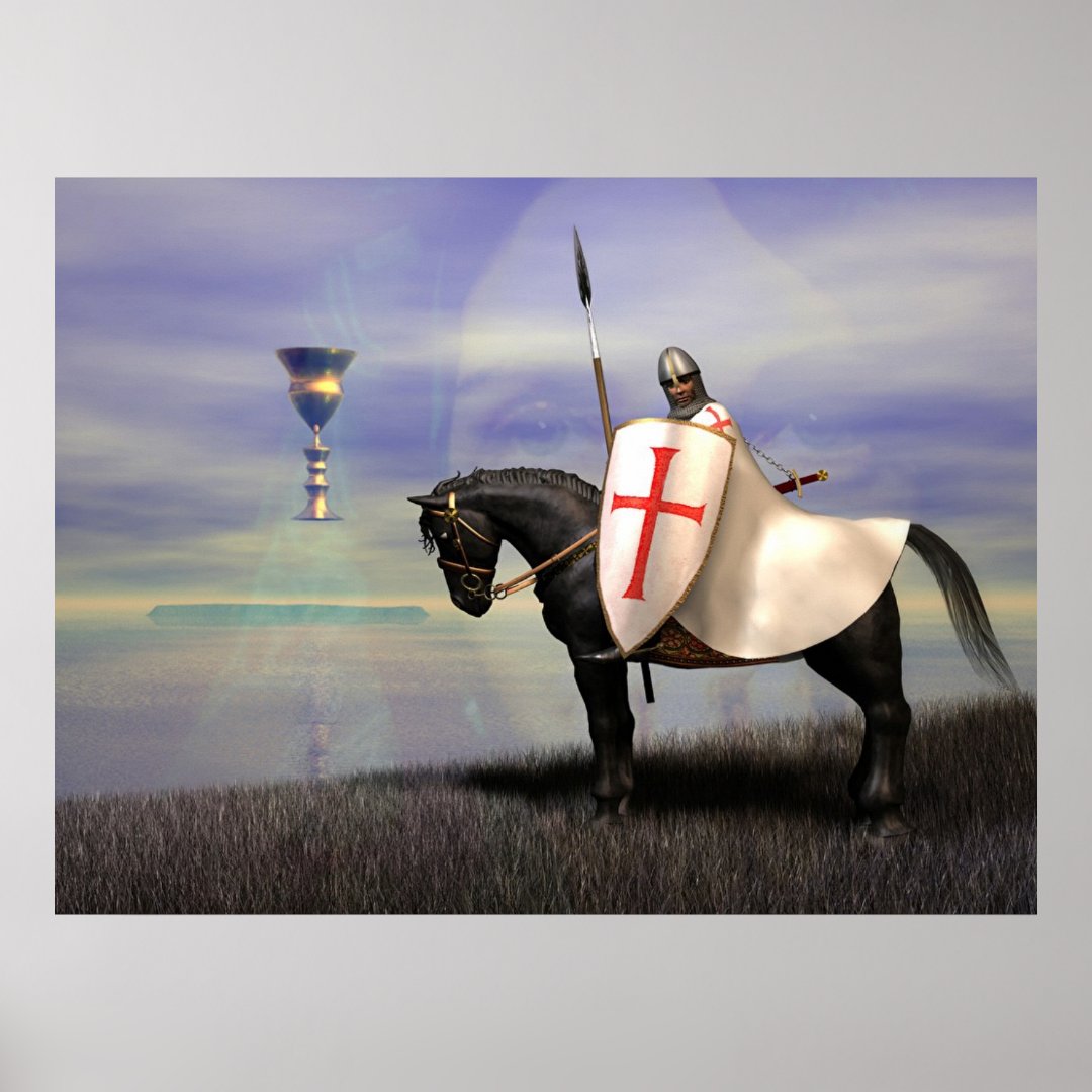 The Knights Templar and the Grail Poster | Zazzle