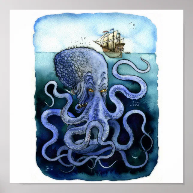 The Kraken Poster | Zazzle