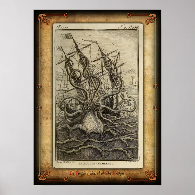 The Kraken Poster | Zazzle